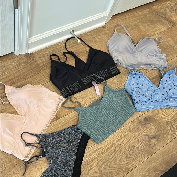 aerie | Intimates & Sleepwear | Bralette Set In Black Gray Pink And ...
